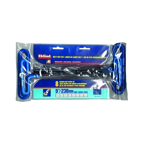 Eklind Tool Cushion Grip Hex T-Key Sets, 8 Per Pouch, Hex Tip, Metric ...