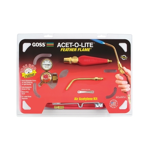 Goss Feather Flame® Air-Acetylene Torch Outfit, 3/16 In, Acetylene(B ...