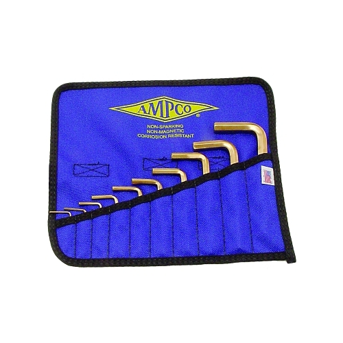 Ampco Safety Tools 10 Piece Allen Key Sets, 10 Per Pouch, Hex Tip, Inc ...