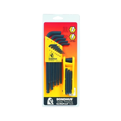 Bondhus Balldriver L-Wrench And Fold-Up Set Combinations, 22 Pieces, H ...