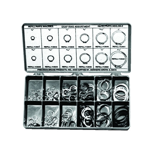 Precision Brand Snap Ring Assortments, Spring Steel - 1 per KIT - 1290 ...