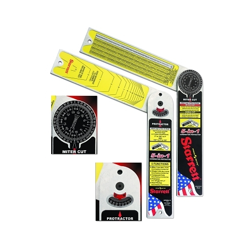 Ls Starrett Cp505A-12 Series Protractor/Miters, 12 In - 1 per EA - 122 ...