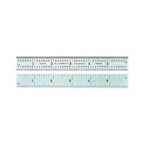 Ls Starrett Spring Tempered Rule, 6 In, 4R Measurement Type - 1 per EA ...