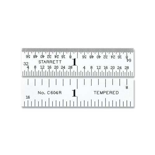 Ls Starrett Spring-Tempered Rule, 2 In, 4R Measurement Type - 6 per BO ...