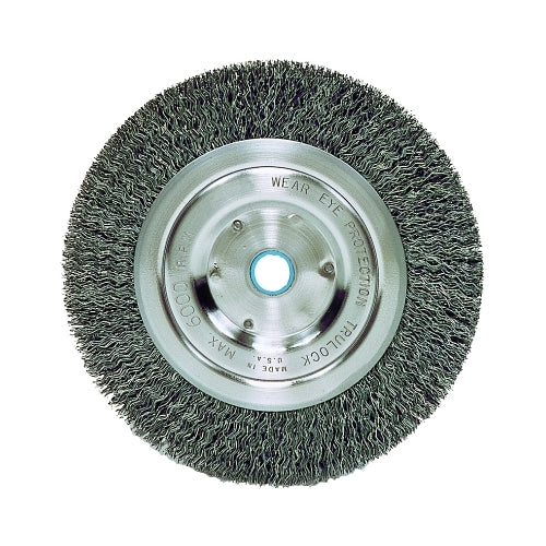 Weiler Medium-Face Crimped Wire Wheel, 6 Inches D X 5/8 Inches W, .014 ...