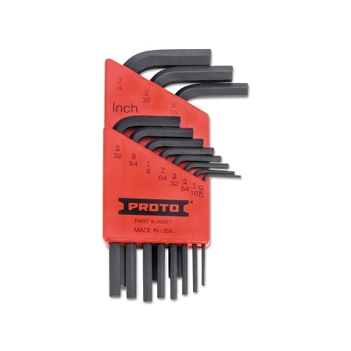 Proto Hex Key Sets, 11 Per Holder, Hex Tip, Inch - 1 per SET - J4981 ...