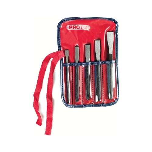 Proto Cold Chisel Sets, 5 Piece, Straight, Sae, Kit Pouch - 1 per SET ...