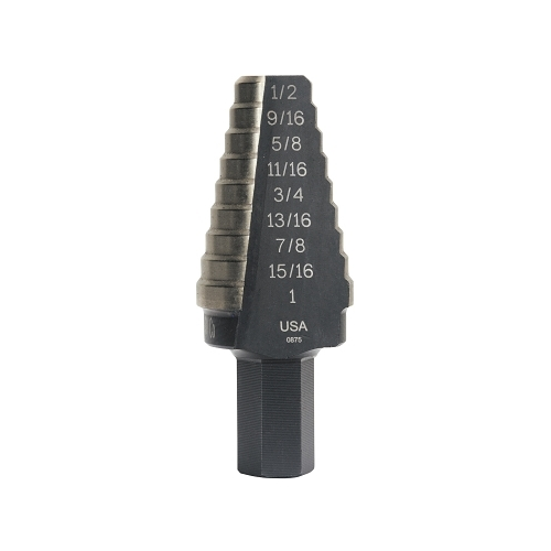 Irwin Unibit Cobalt Step Drills, 9/16 In-1 In, 8 Steps - 1 per EA - 10 ...