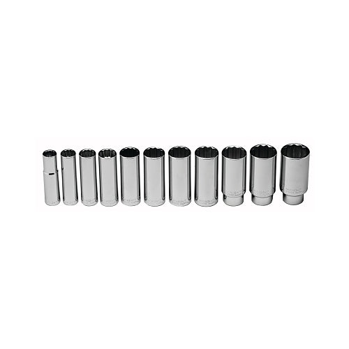 Wright Tool 11 Piece Deep Socket Sets, 1/2 In, 12 Point - 1 per SET ...