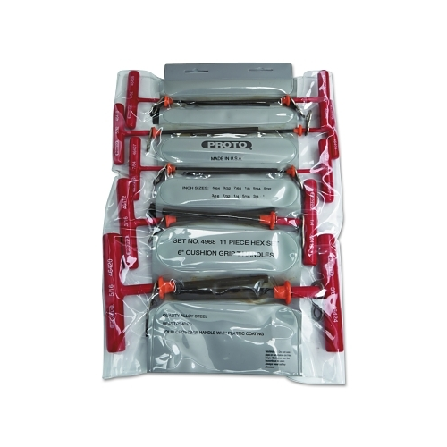 Proto Tether-Ready Metric T-Handle Hex Key Sets, Inch, 3 Inches - 6 In ...