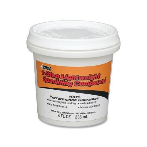 White Lightning 1-Step Lightweight Spackling Compound, 1/2 Pint, Tub ...