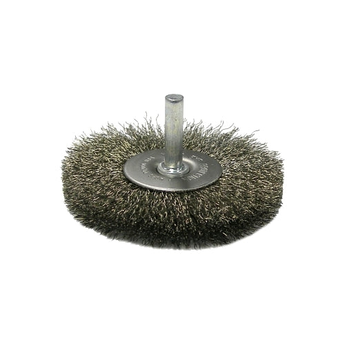 Weiler Stem-Mounted Crimped Wire Wheels, 3 Inches Dia., 20000 Rpm, Sta ...