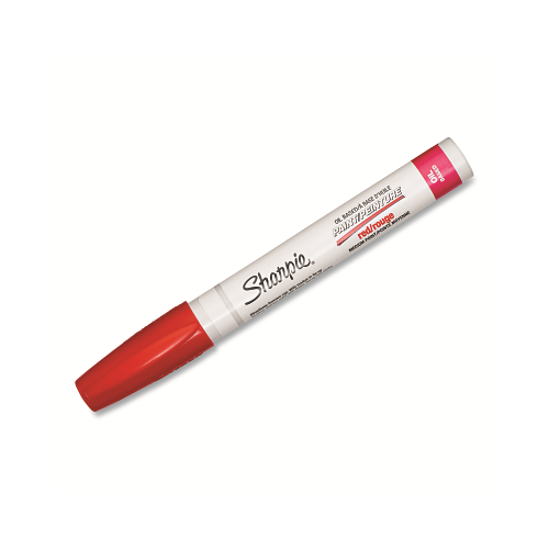 Sharpie Oil Based Paint Marker, Red, Medium Bullet - 12 per DZ - 35550 ...