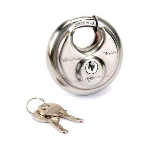 Master Lock Shielded Padlock, Keyed, Steel, 3/8 Inches Shackle Dia - 6 ...