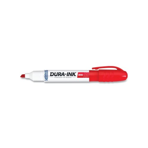 Markal Dura-Ink® 55 Marker, Red, 1/16 Inches To 3/16 In, Chisel - 48 p ...