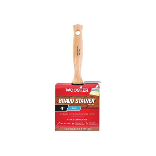 Wooster Bravo Stainer? Paint Brushes, 4 Inches W, China Bristle, Wood ...