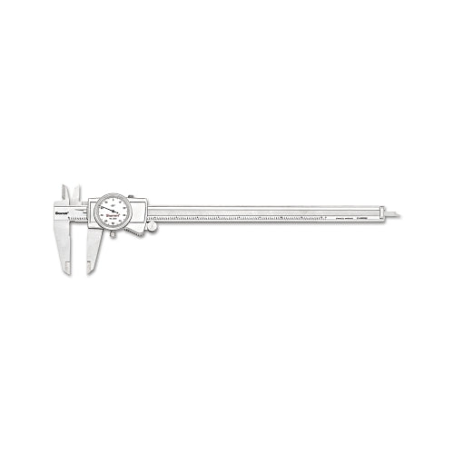 Ls Starrett 3202 Series Dial Caliper, 0 In-12 In, Stainless Steel - 1 ...