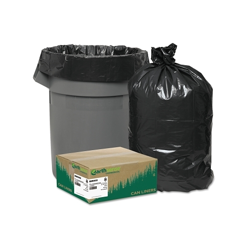 Earthsense Commercial Recycled Can Liners, 33Gal, 1.25Mil, 33 X 39, Bl ...