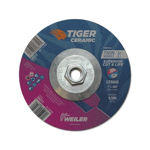 Weiler Tiger Ceramic Cutting Wheels, 7 Inches Dia., 0.06 Inches Thick ...