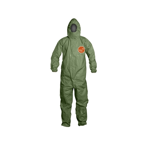 Dupont Tychem 2000 Sfr Coveralls With Attached Hood, Green, Medium - 4 ...