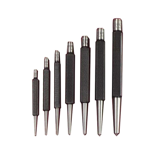 Ls Starrett Center Punches W/Square Shank Sets, Pointed, English, Roun ...