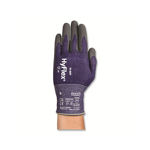 Hyflex 11-561 Cut Resistant Glove, Size 12, Gray/Dark Blue - 12 per DZ ...
