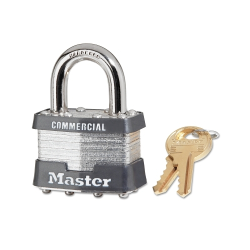 Master Lock No. 1 Laminated Steel Padlock, 5/16 Inches Dia, 3/4 Inches ...
