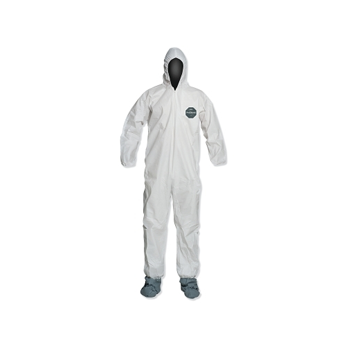 Dupont Proshield® 50 Hooded Coveralls W/Attached Boots And Elastic Wri ...