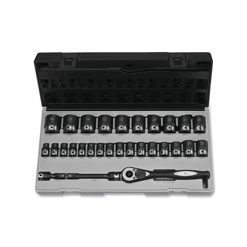 Grey Pneumatic Duo-Socket® Impact Socket Set, 1/2 Inches Dr, 12-Pt, St ...