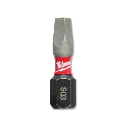 Milwaukee Tool Shockwave Insert Bits, #3, Square Recess, 1 Inches L ...