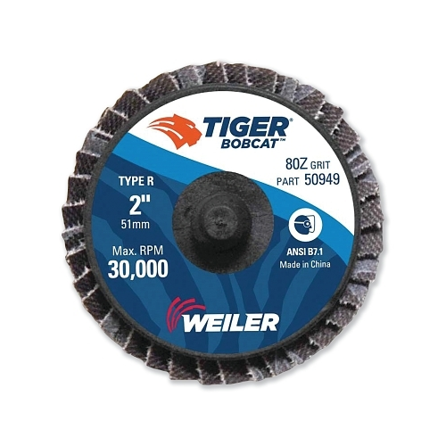 Weiler 2Inches Bobcat Mini Abrasive Flap Disc, Conical (Ty29), Type R ...