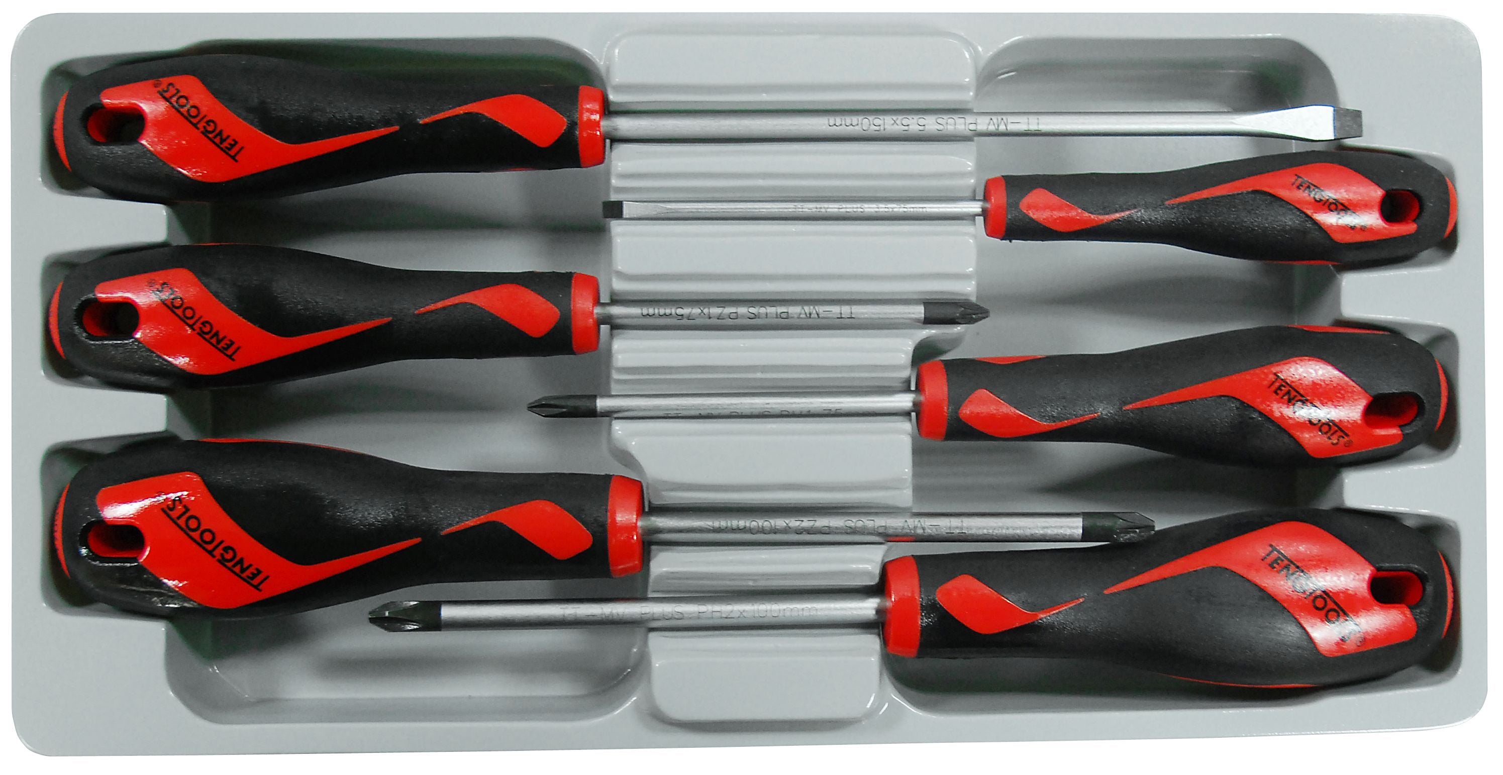 Teng Tools 6 Piece Screwdriver Set (Flat, PH) - MD906N3 – Segomo Tools