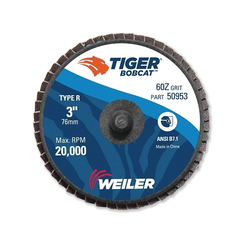 Weiler 3Inches Bobcat Mini Abrasive Flap Disc, Conical (Ty29), Type R ...