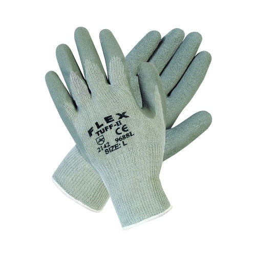Mcr Safety Flex Tuff-Ii Latex Coated Gloves, Large, Gray - 12 per DOZ ...